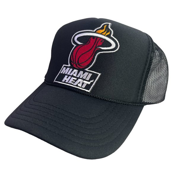 OTTO | Accessories | New Vintage Miami Heat Logo Black Mesh Trucker Hat ...